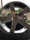 Selling 24" DFD wheels and tires DUB BALLER REPLICA. Does not include ...