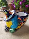 Siesta Man Talavera Pots. Clay Pots (Planters) Plants. Pottery $35 cada ...