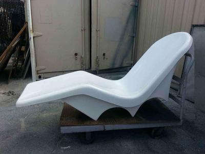 Le Barron Fibrella Chaise Lounge Fiberglass Mid Century Modern Outdoor ...