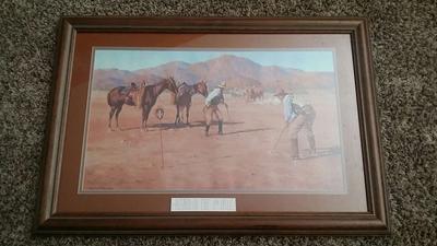 Signed print Hazard on the 4th Hole by Russell Houston for sale in ...