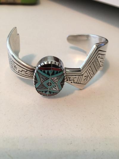 Rod Tenorio RMT Native American Navajo Morning Star Sterling Cuff ...