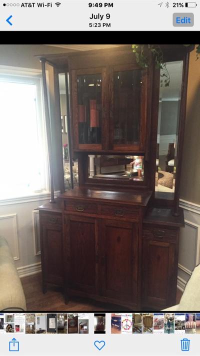 Antique tiger oak breakfront bar cabinet for sale in Las Vegas, NV ...