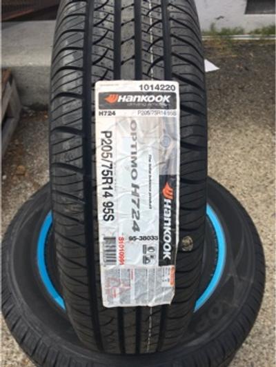 Brand new set of (4) 205/75R14 Hankook Optimo H724 White Wall tires for sale for sale in San ...