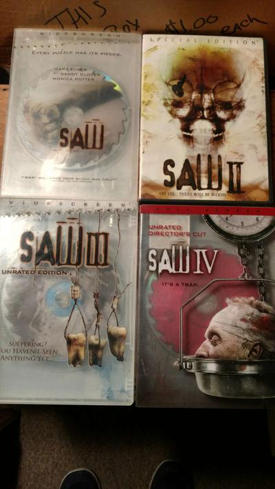 Saw movie collection 1-4 for sale in Albany, OR - 5miles: Buy and Sell