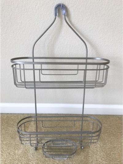 Extra wide and extra long shower caddy in satin steel for sale in San ...
