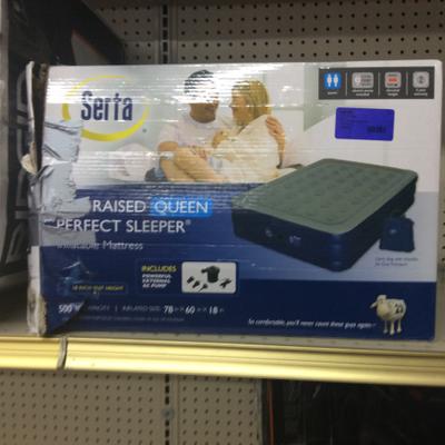 Serta 18 Inch Raised Queen Perfect Sleeper Inflatable Mattress for sale ...