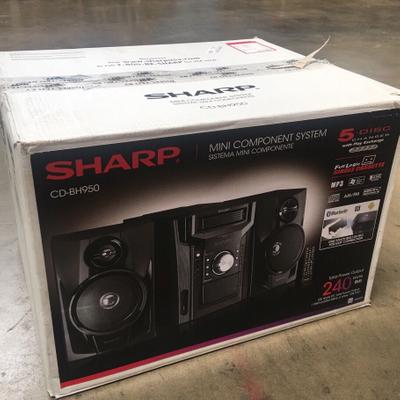 NEW SHARP 240W 5-DISC MINI SHELF SYSTEM WITH CASSETTE AND BLUETOOTH ...