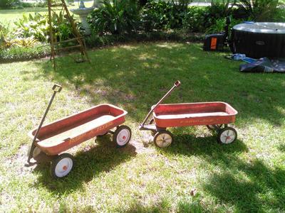 2 vintage Radio Flyer / Radio Jet red wagons. for sale in Houston, TX ...