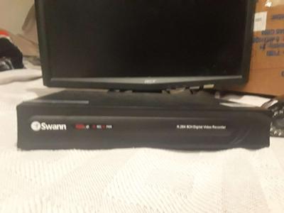 Swan security system dvr 4 cameras wires and monitor for sale in ...