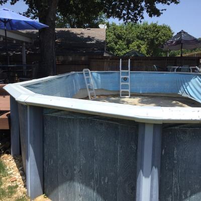 Above ground pool shell with pump. only need to add liner and piping ...
