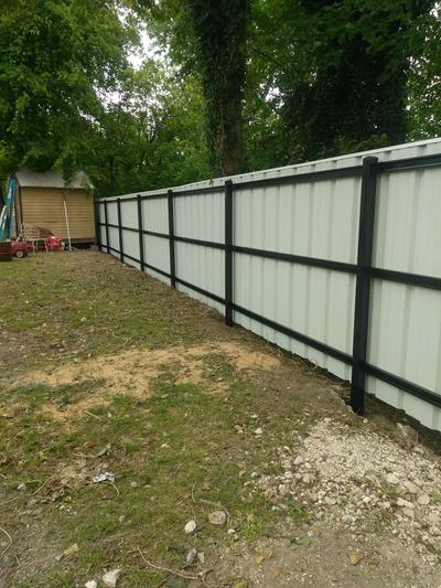 R panel fence . Cercos de lamina for sale in Lancaster, TX - 5miles ...