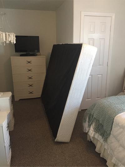 Queen Laura Ashley Box Spring & Simple Metal Bed Frame for sale in Fort ...