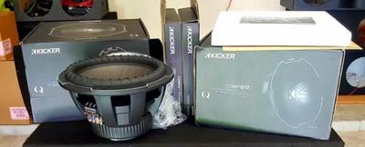 2- New Kicker Comp Q Class D2 12 inch subwoofers w/ Q Class custom ...