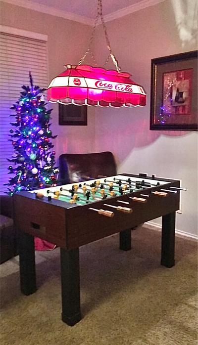 Tornado foosball table (sold) and Coca Cola game room light for sale in ...