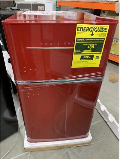 Magic Chef Retro 3.2 cu. ft. 2 Door Mini Fridge in Red for sale in ...