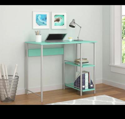 Mainstays Basic Metal Student Computer Desk, Spearmint for sale in ...