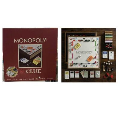 Monopoly and Clue - Deluxe Vintage 2-in-1 Game Collection with ...