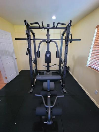 Vesta Power Cage Squat Rack Smith Machine with Multi Function FID ...