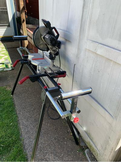 Craftsman 10 inch compound miter saw and Craftsman miter saw stand with ...