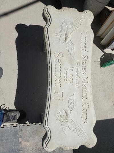 USMC concrete bench. Custom color options available on request. Every ...