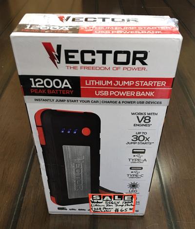 Vector SS6LV 1200A Lithium Ion Jump Starter And USB power Bank Brand ...