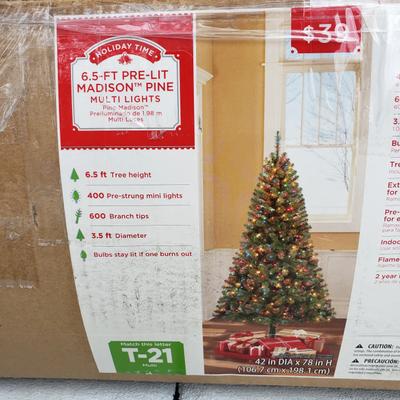 6.5 Pre-lit Madison Pine with 400 Multi Colored Lights for sale in ...