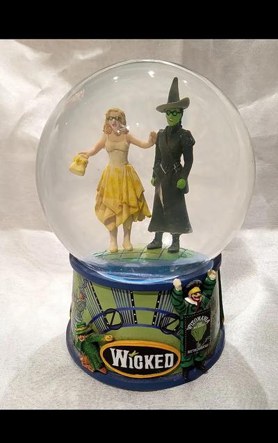 Wicked Musical "One Short Day" Water Snow Globe Elphaba & Glinda Rare ...