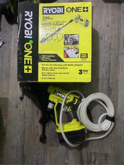 Ryobi 320 psi 18v cordless Ezclean power cleaner only for sale in ...