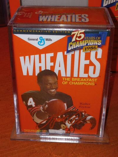 Walter Payton mini Wheaties box, celebrating 75 years of Wheaties from ...