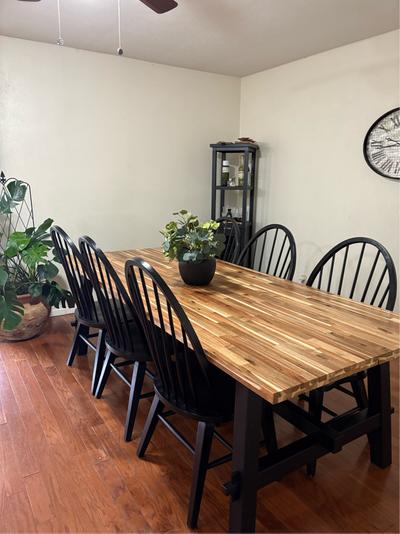 Acacia long table / with 6 high back chairs for sale in Grand Prairie ...