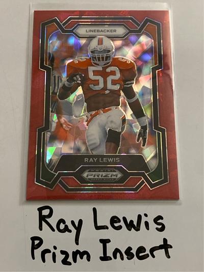 Ray Lewis Baltimore Ravens Hall of Fame LB Prizm Short Print Insert ...