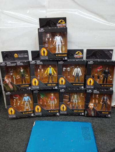Nine Jurassic Park Hammond collection Mattel action figures for sale in ...