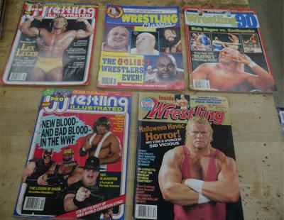 Lot 5 Vintage Wresting Magazines 1990 very good condition 1) July 1990 ...