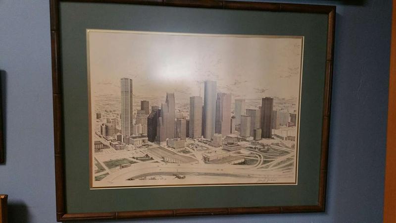 Houston Skyline Drawing by Michael S. Wolverton for sale in Houston, TX ...