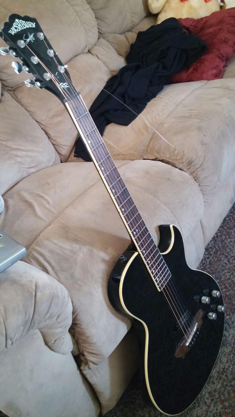 Washburn Red Rocker RR100 Sammy Hagar acoustic electric solid body ...