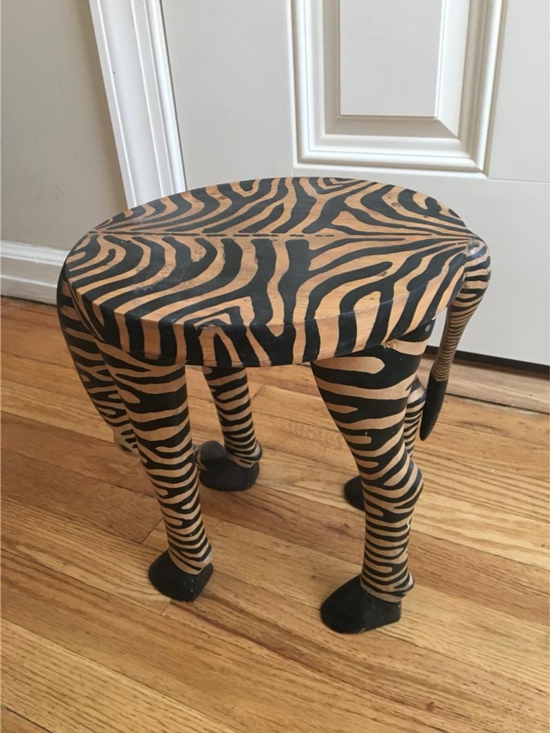 Zebra print stool for sale in Clifton, NJ - 5miles: Buy and Sell