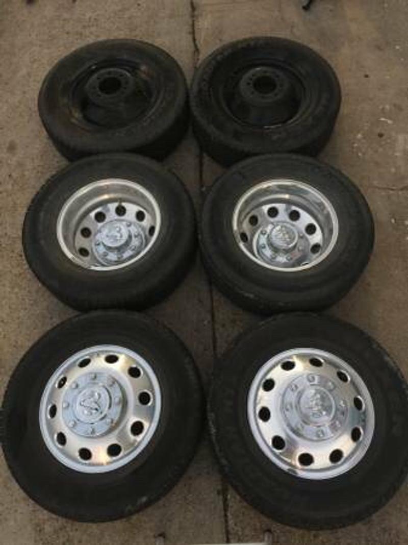 ALCOA Dodge Dually Factory RIMS & TIRES ALCOA 8 Lug Original WHEELS for ...