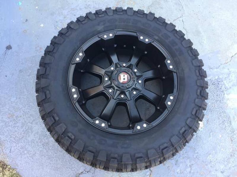 New 20" Ballistic RIMS & 35x12.50R20 Mud TIRES 8 Lug Black WHEELS for ...