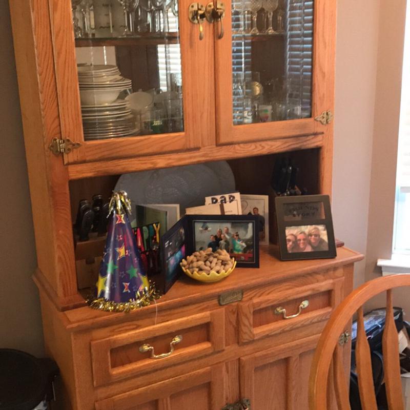 White clad oak china hutch with lighting for sale in Barnegat, NJ ...