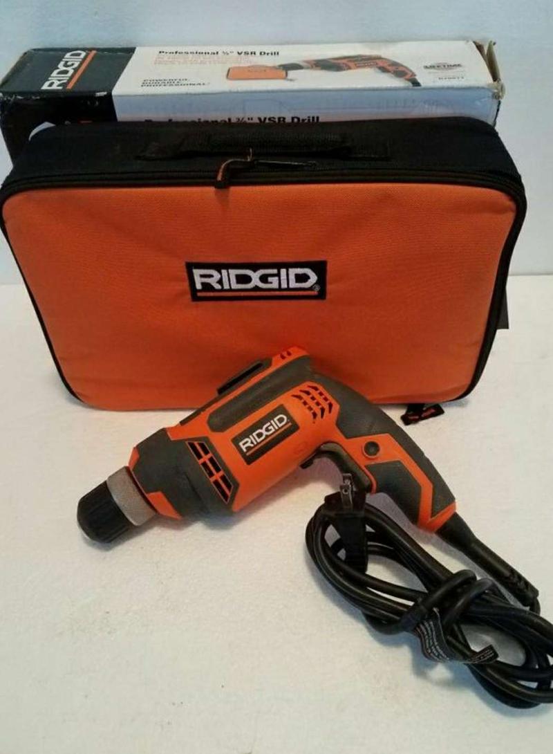 Ridgid 8 Amp 3/8 in. Corded Drill/Driver. R70011 Like new with warranty ...