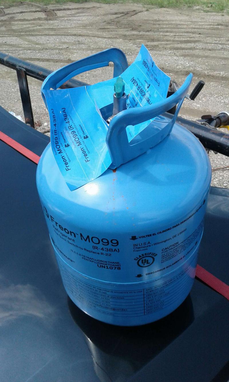 Left over mo99 (438A) 18lbs freon..replacement for r22 for sale in ...