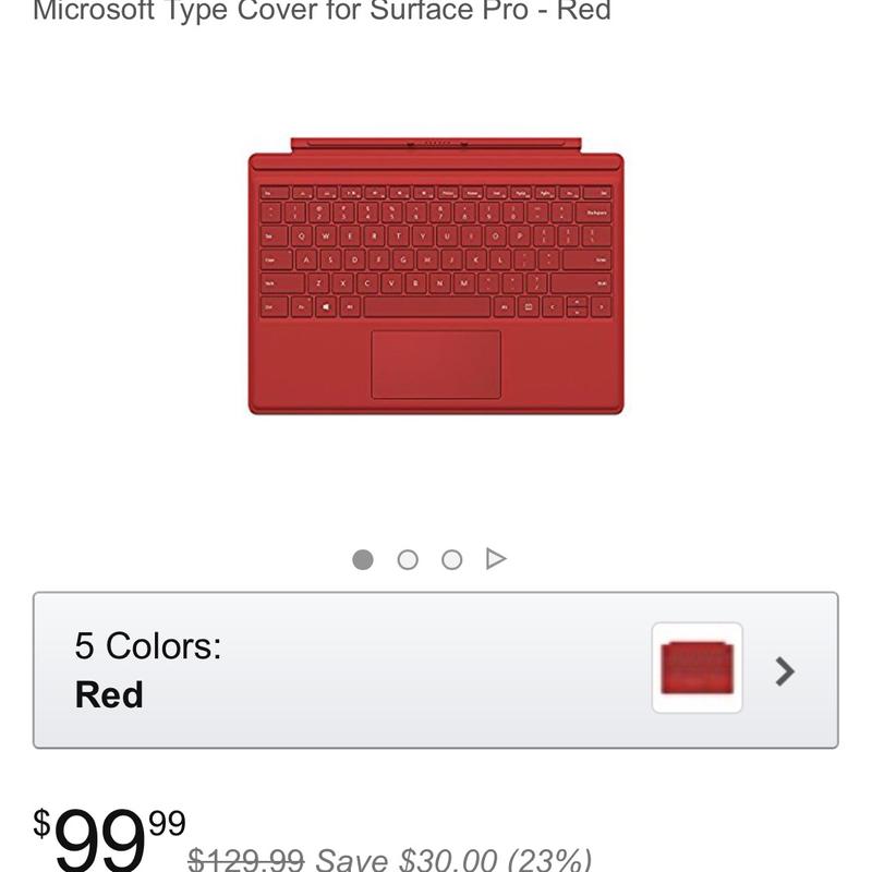 Microsoft surface pro 3/4/New "5" RED keyboard for sale in Randolph, MA ...