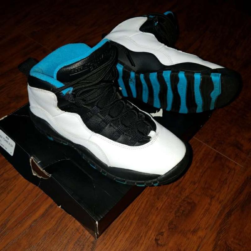 Air Jordan 10 retro Size 4Y powder blue/ black for sale in Birmingham ...