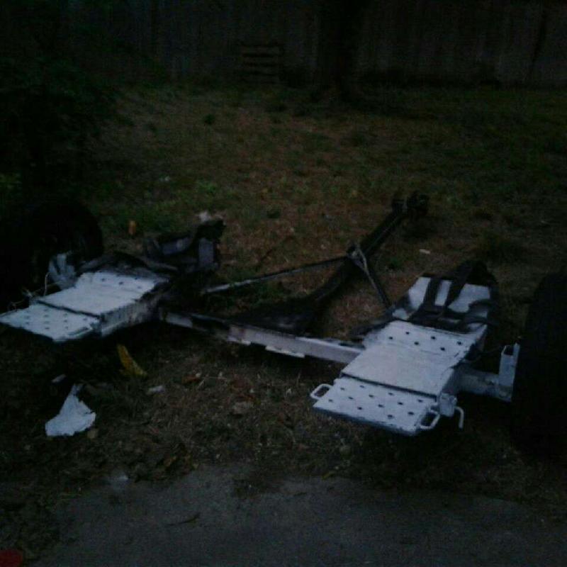 Heavy duty two wheel tow dolly with ramps and ratchet straps for sale ...