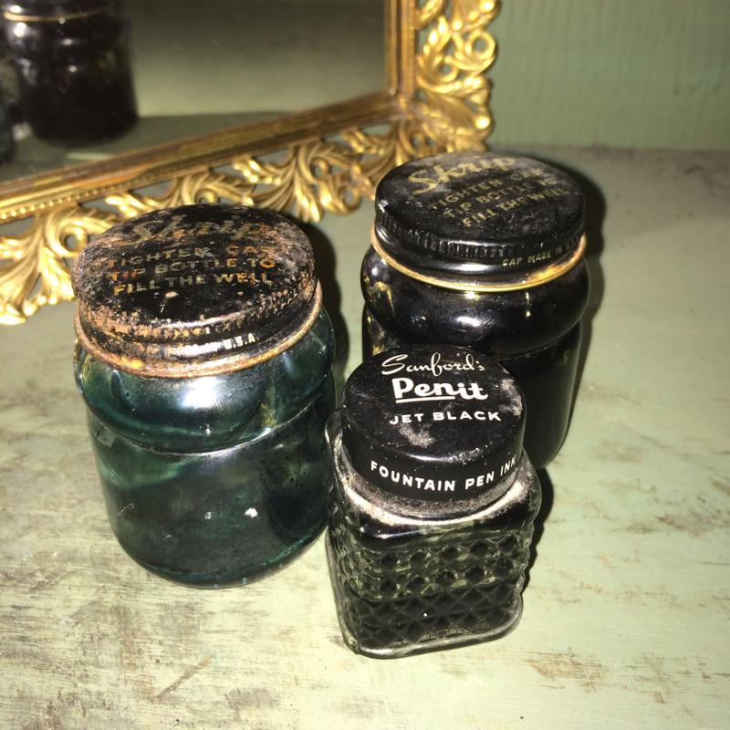Vintage Scrip Dip Fountain Pen Ink Jar Credit Card Accepted for sale in ...