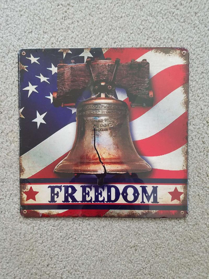 Freedom liberty bell flag steel metal sign for sale in Vancouver, WA ...
