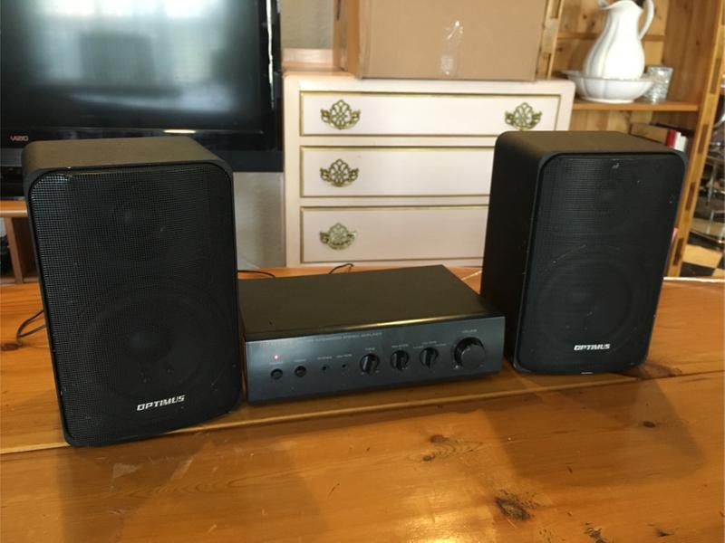Vintage Realistic optimus sa-155 w 2 Pro 77 speakers stereo integrated ...