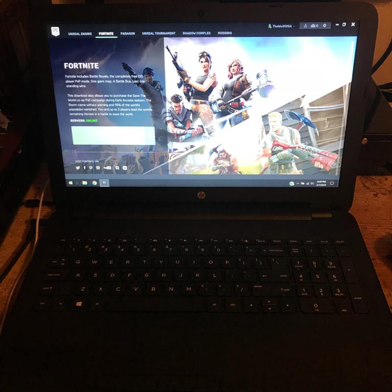 Hp Laptop windows 10 with fortnite installed ready to play! Asking $160 ...