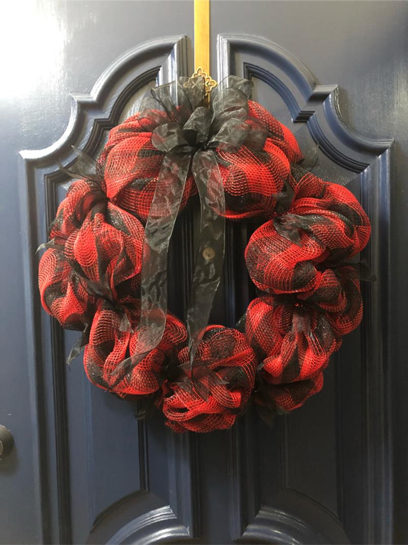 Buffalo plaid deco mesh wreath for sale in Fort Worth, TX - 5miles: Buy ...