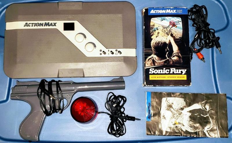 1987 Action Max Console System with Sonic Fury VHS Game with box panels ...